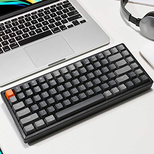 Keychron K2 Version 2 Wireless Gaming Mechanical Keyboard, Bluetooth/USB Wired Compact 84 Keys RGB LED Backlit N-Key Rollover Aluminum Frame for Mac Windows, Gateron G Pro Brown Switch