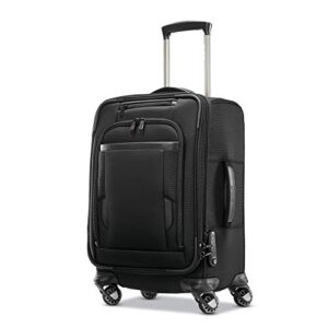 samsonite pro travel softside expandable luggage with spinner wheels, black, carry-on 21-inch