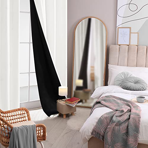 Deconovo 100% Blackout Curtains Set of 2, 84 Inch Length Total Room Darkening Curtain Drapes, Thermal Soundproof Curtains for Bedroom(Cream, 52W x 84L Inch, 2 Panels)