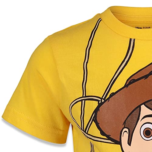 Disney Pixar Toy Story Woody Buzz Lightyear Forky Alien Rex Slinky Dog Toddler Boys 4 Pack T-Shirts Big Kid 3T