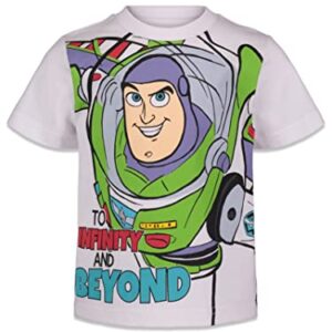 Disney Pixar Toy Story Woody Buzz Lightyear Forky Alien Rex Slinky Dog Toddler Boys 4 Pack T-Shirts Big Kid 3T