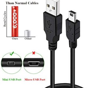 Drimoor 2 Pack 10ft PS3 Controller Charger Cable - Magnetic Ring Mini USB Data Charging Cord for PS Move Playstation 3 Wireless Controller, TI84 Plus CE, Digital Camera