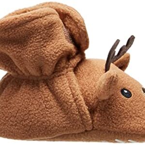 Hudson Baby Unisex Cozy Fleece Booties, Reindeer, 12-18 Months