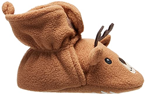 Hudson Baby Unisex Cozy Fleece Booties, Reindeer, 12-18 Months