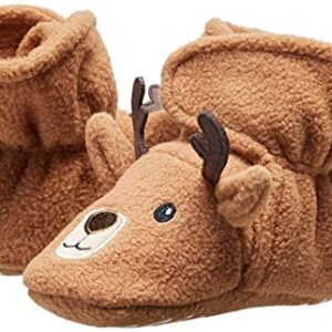 Hudson Baby Unisex Cozy Fleece Booties, Reindeer, 12-18 Months