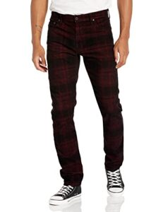 ag adriano goldschmied mens the tellis modern slim leg casual pants, pagoda red/black, 34w x 33l us