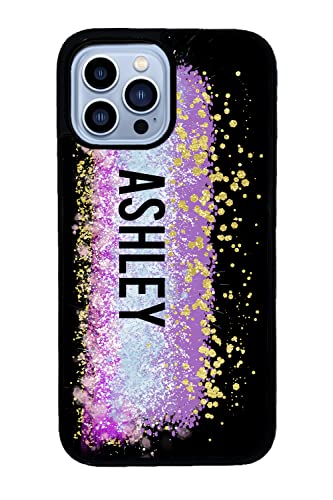 Unicorn Splash Personalized Apple iPhone Black Rubber Phone Case Compatible with iPhone 14 Pro Max, Pro, Max, iPhone 13 Pro Max Mini, 12 Pro Max Mini, 11 Pro Max X XS Max XR 8 7 Plus