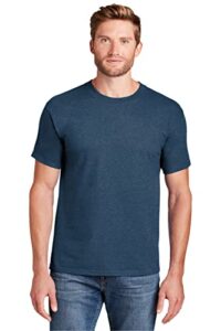 hanes unisex beefy-t® t-shirt l heather blue