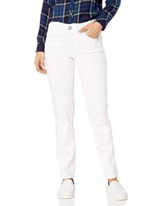 democracy women's ab solution straight leg jean, optic white, 8