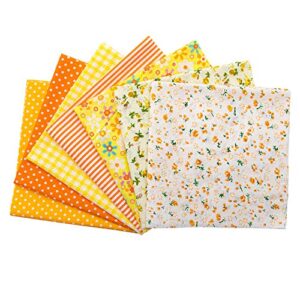 AUEAR, 35 Pack Cotton Print Fabric Bundle Squares 9.8"x9.8" Quilting Sewing Floral Precut Sheets for DIY Sewing Scrapbooking Quilting Dot Pattern (Bright Colors: Red & Blue & Yellow & Pink & Green)