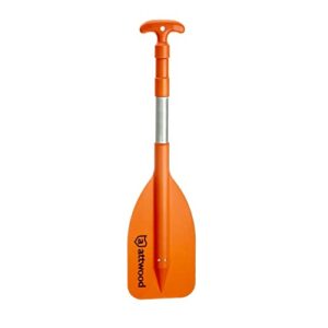 attwood emergency telescoping paddle for boating, collapsible, 24-inch to 54-inch, orange