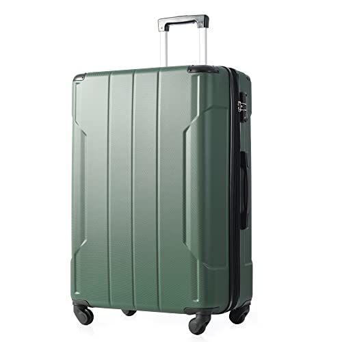 Merax Hardside Suitcases With Wheels Lightweight Carry-On Luggage, TSA Lock and Reinforced Corners, 20" 24" 28" Suitcases (24 inch, Green)