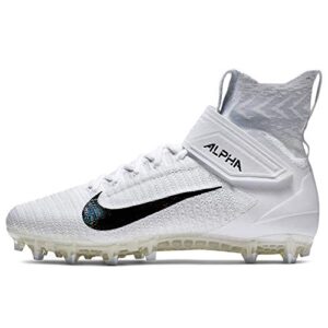 nike alpha menace elite 2 men's football cleat mens ao3374-101 size 12.5 white/black/grey