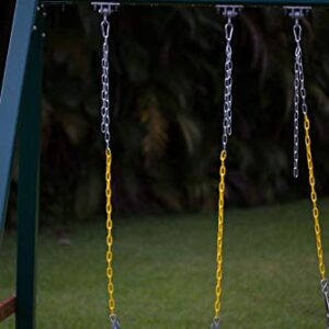 New Bounce Swing Seat - Swing Set Accessories for Outside, with Heavy Duty Rust-Proof Chain Coated in Thick Plastic for Safety and Comfort - Outdoor Replacement Swings for Kids and Adults (1 Pack)