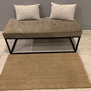 Handwoven Jute Mat (24" W X 36" L, Natural)