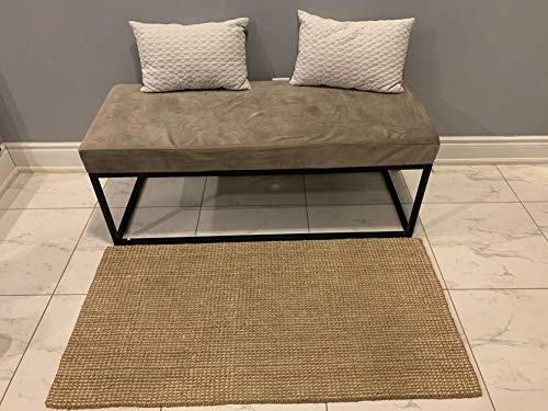 Handwoven Jute Mat (24" W X 36" L, Natural)