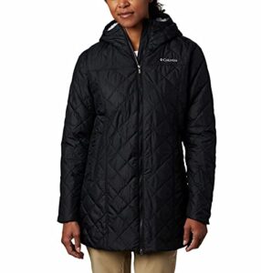 columbia women's copper crest long jacket, black, medium