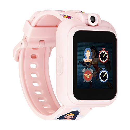 Wonder Woman PlayZoom Kids Smartwatch - Video and Camera Selfies Music Learning Educational Fun Interactive Games Touch Screen Sport Digital Watch Birthday Gift for Kids Toddlers Boys Girls Fun Prints