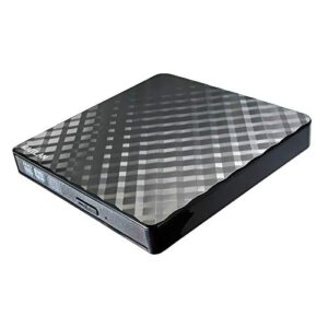 usb 3.0 external dvd cd burner portable optical drive for dell alienware 13 15 17 r3 r5 aurora r7 alpha r2 area 51 17 m15 x51 gaming laptop computer, super multi 8x dvd+-r 24x cd-r writer black plaid