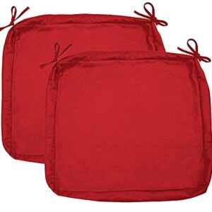 Sigmat Outdoor Seat Cushion Cover Water Repellent Square Chair Cushion Cover-Only Cover Red 18"x18"x2"(2 Covers)