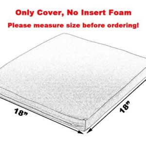 Sigmat Outdoor Seat Cushion Cover Water Repellent Square Chair Cushion Cover-Only Cover Red 18"x18"x2"(2 Covers)