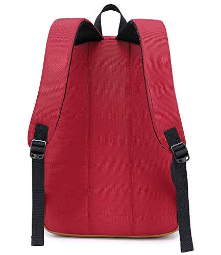 abshoo Classical Basic Womens Travel Backpack For College Men Water Resistant Laptop School Bookbag (USB Red)