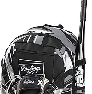 Rawlings | REMIX Baseball & Softball Equipment Bag | T-Ball / Rec / Travel | Backpack - Black