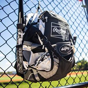 Rawlings | REMIX Baseball & Softball Equipment Bag | T-Ball / Rec / Travel | Backpack - Black