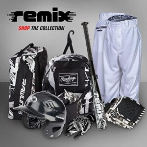 Rawlings | REMIX Baseball & Softball Equipment Bag | T-Ball / Rec / Travel | Backpack - Black