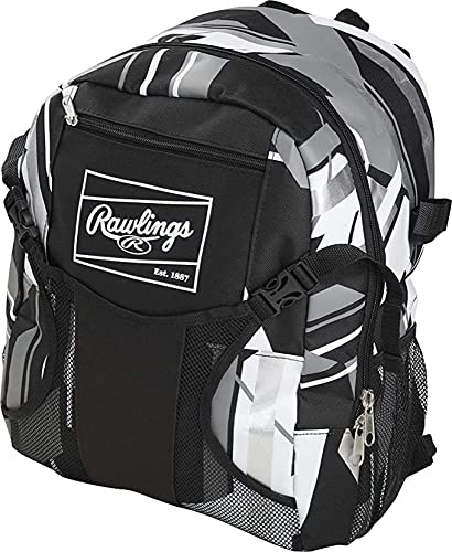 Rawlings | REMIX Baseball & Softball Equipment Bag | T-Ball / Rec / Travel | Backpack - Black