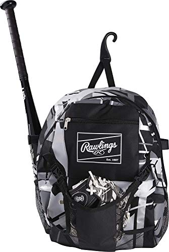 Rawlings | REMIX Baseball & Softball Equipment Bag | T-Ball / Rec / Travel | Backpack - Black