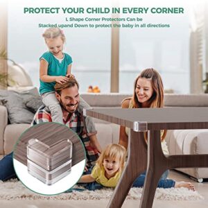 Peakally Corner Protectors Baby, 12 Pack Baby Proofing Corners and Edges, Baby Corner Protector Guards with Strong Adhesion, Furniture Corner Guard & Edge Safety Bumpers Clear