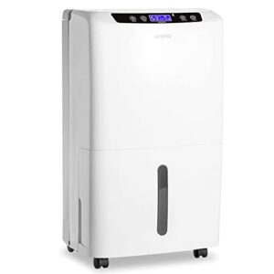 waykar 2000 sq. ft dehumidifier for home and basements, with auto or manual drainage, 0.66 gallon water tank capacity