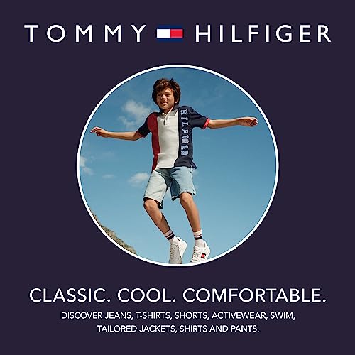 Tommy Hilfiger Boys' Long Sleeve Woven Button-Down Shirt, Ellison White, 6