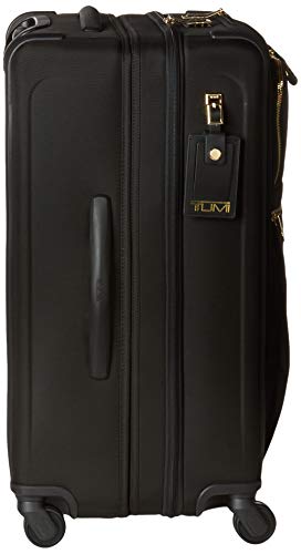 TUMI Alpha Short Trip Expandable 4-Wheeled Packing Case - Roller Bag for Short Trips & Weekend Getaways - Carry-On Luggage with 4 Spinner Wheels - Travel Suitcase for Men & Women - Black/Gold