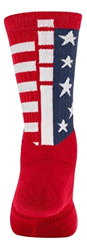 Nike Elite Energy RWB Crew Socks University Red/Midnight Navy/White (MD (Men's Shoe 6-8, Women's Shoe 6-10))