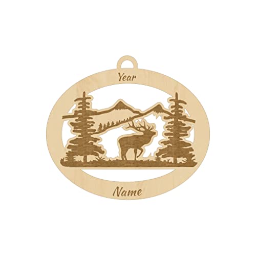 Elk Personalized Christmas Ornament | Hunting Gift for Men and Women, Elk Decoration, Fathers Day Gift, Customizable Gift, Wildlife Decor, 501074