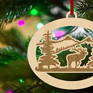 Elk Personalized Christmas Ornament | Hunting Gift for Men and Women, Elk Decoration, Fathers Day Gift, Customizable Gift, Wildlife Decor, 501074