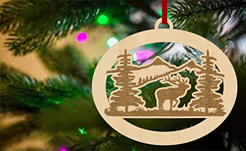 Elk Personalized Christmas Ornament | Hunting Gift for Men and Women, Elk Decoration, Fathers Day Gift, Customizable Gift, Wildlife Decor, 501074