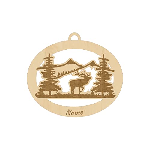 Elk Personalized Christmas Ornament | Hunting Gift for Men and Women, Elk Decoration, Fathers Day Gift, Customizable Gift, Wildlife Decor, 501074