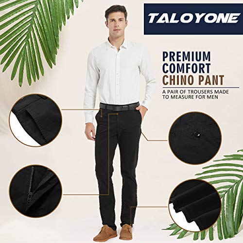 Taloyone Mens Casual Pants Mens Chinos Pants Black Work Pants Men Comfy Breathable Slacks for Mens Work Pants Mens Trousers Suit Pants Mens Dress Pants Work Pants for Men Trousers for Men Suit