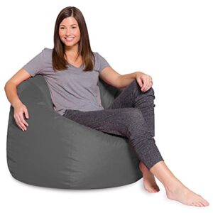 posh beanbags bean bag chair, x-large-48in, heather gray