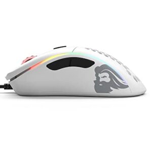 Glorious Gaming Mouse - Glorious Model D Honeycomb Mouse - Superlight RGB PC Mouse - 68 g - Matte White Wired Mouse