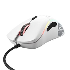 Glorious Gaming Mouse - Glorious Model D Honeycomb Mouse - Superlight RGB PC Mouse - 68 g - Matte White Wired Mouse