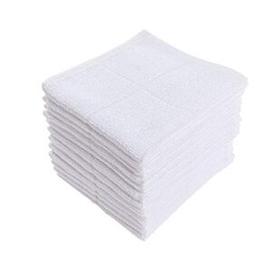 glynniss dishcloths kitchen highly absorbent dish rags 100% cotton dish cloths for washing dishes, cleaning (11 x 11 inches, 12 pcs, white)