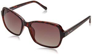 fossil women's female sunglass style fos 3095/s oval, dark havana, 54mm, 18mm