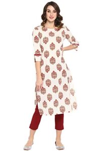 janasya indian women's white pure cotton kurta(jne3440-kr-m)