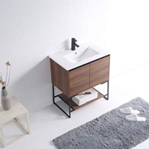 Fine Fixtures - 30" Inch Bathroom Vanity and Sink, Knob Free Design - Urbania Collection