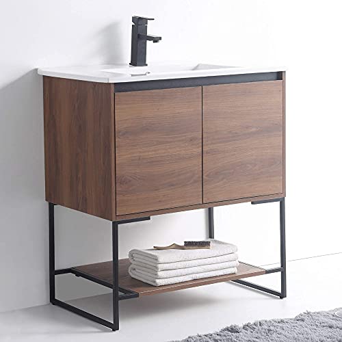 Fine Fixtures - 30" Inch Bathroom Vanity and Sink, Knob Free Design - Urbania Collection