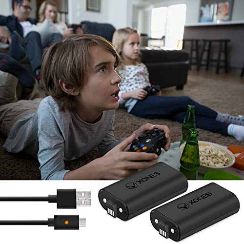 Lithium Rechargeable Battery Pack for Both Xbox Series X|S and Xbox One/S/X/Elite/Elite 2 Controller; Plug Play and Charge Kit; Charging Status LED; Long Life; Quick Charge; 2 Sets for 2 Controllers